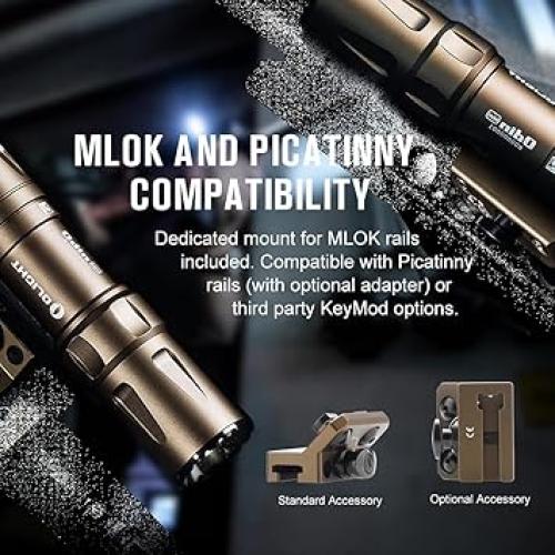OLIGHT Odin Mini 1250 Lumens Ultra Compact Rechargeable Mlok-Mount ...