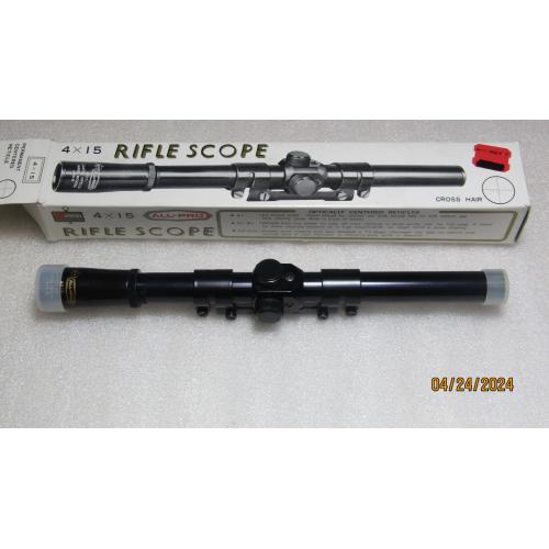 K-MART ALL RPO 4X15 RIFLE SCOPE W/ORIGINAL BOX