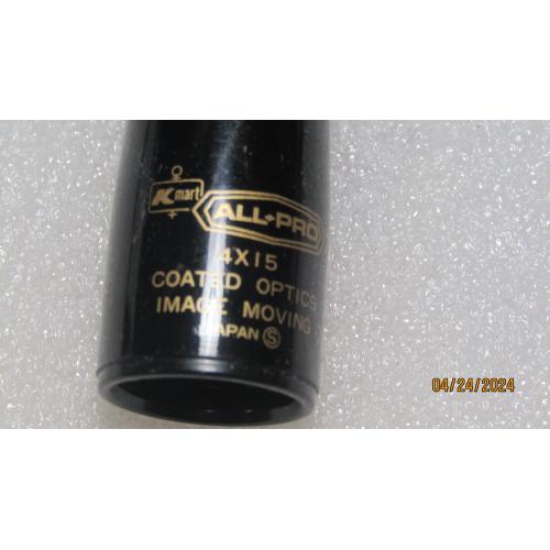 K-MART ALL RPO 4X15 RIFLE SCOPE W/ORIGINAL BOX