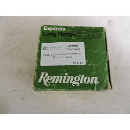 20Ga. 2-3/4IN 6 SHOT EXPRESS LONG RANGE Box of 16 Shells