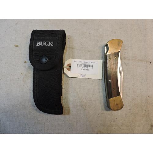 Buck Model 110 Folding Hunter Lockback Pocket Knife W/Sheath