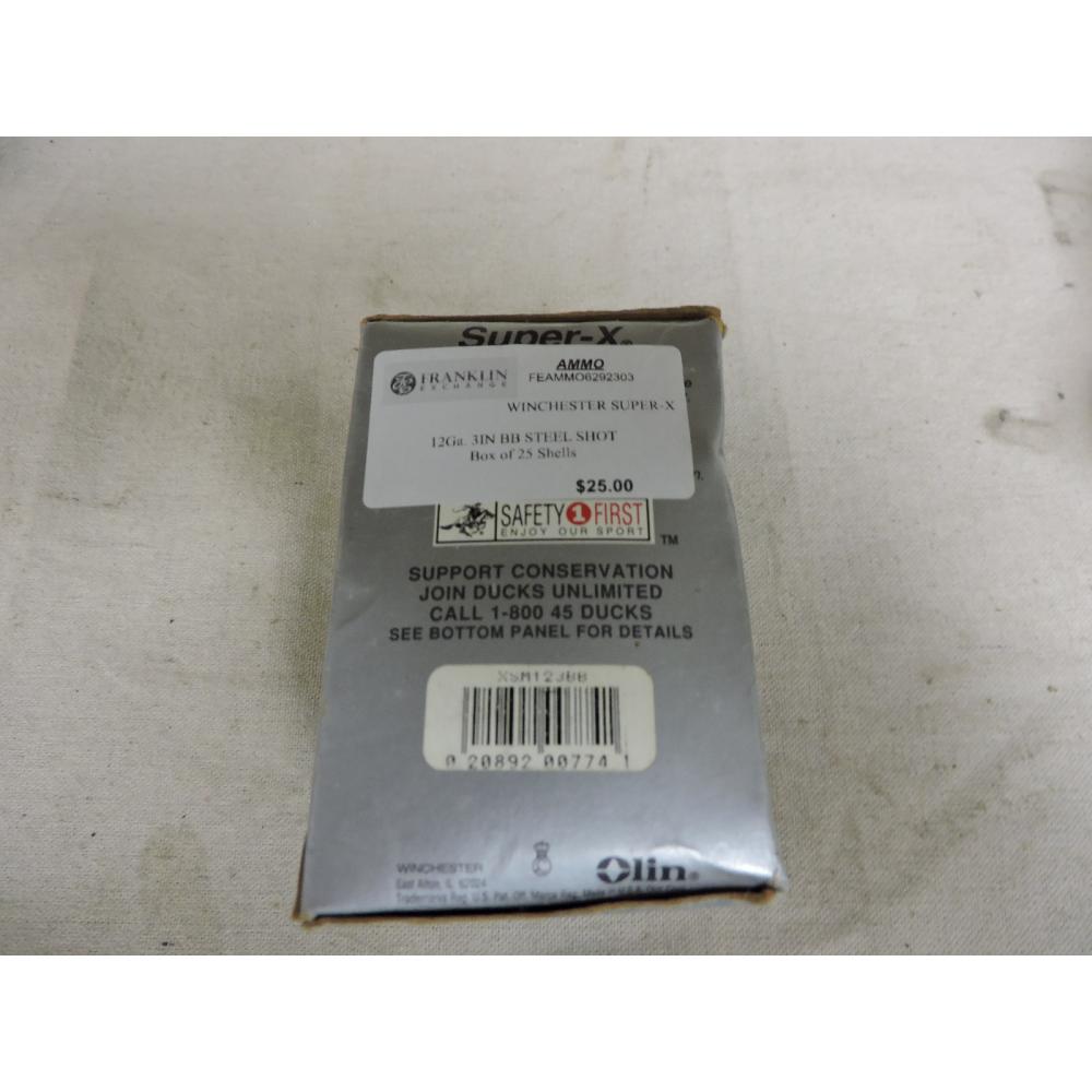 Winchester Super-x 12Ga. 3IN BB Steel Shot Box of 25 Shells