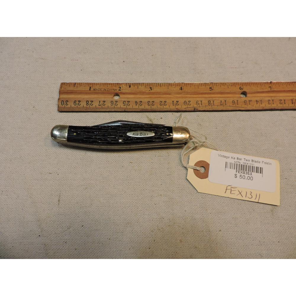Vintage Ka Bar Two Blade Folding Knife