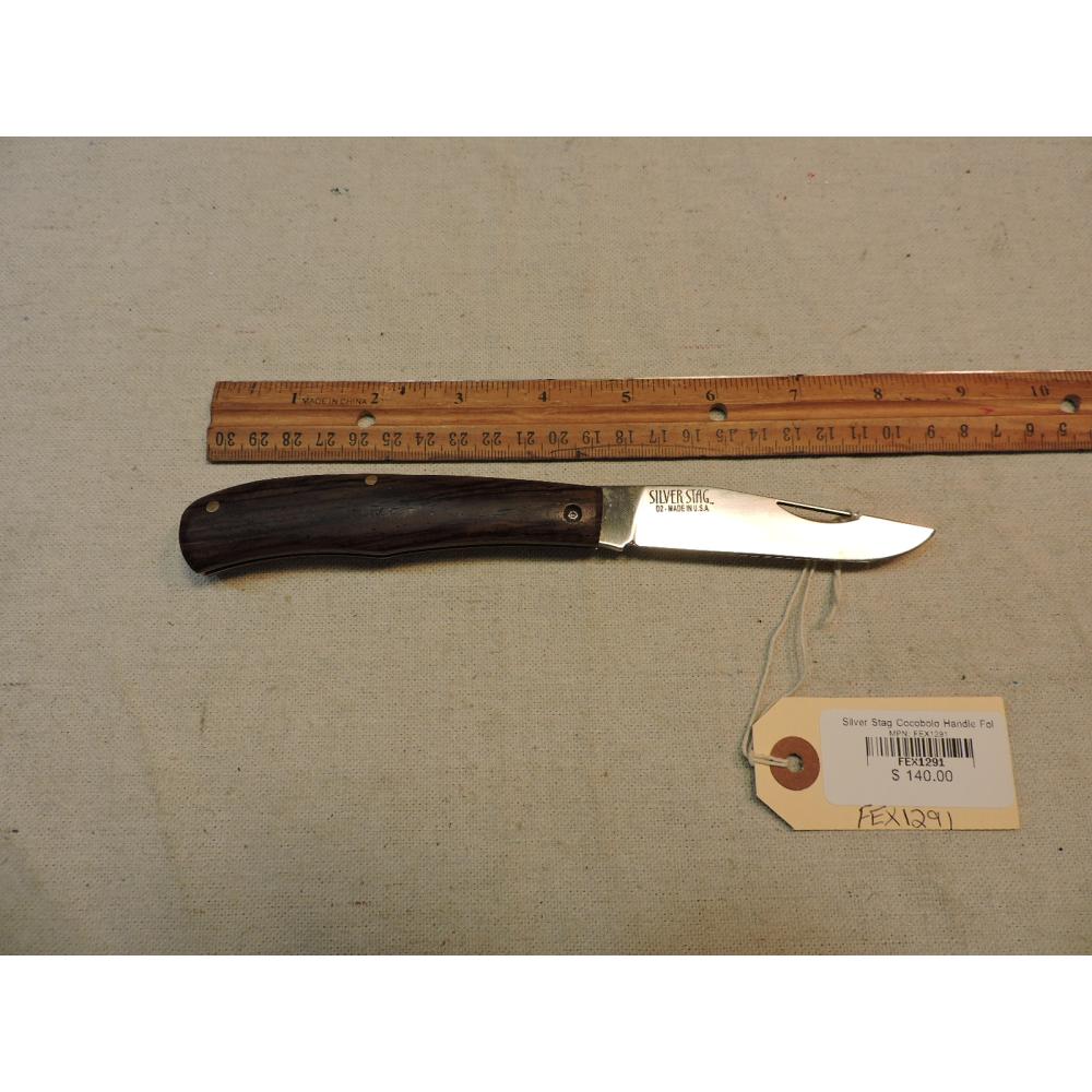 Silver Stag Cocobolo Handle Folding Knife