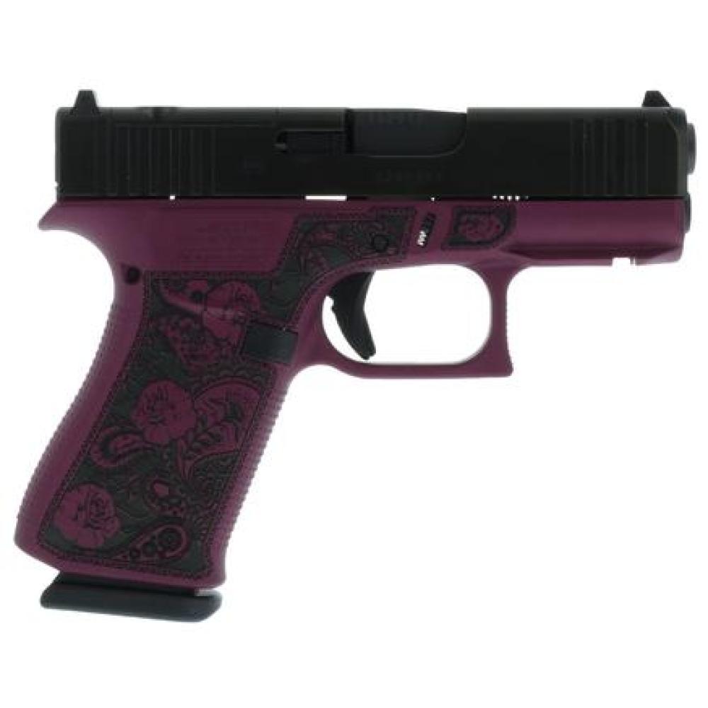 Glock 43x MOS Custom "Glock and Roses Black Cherry Frame"