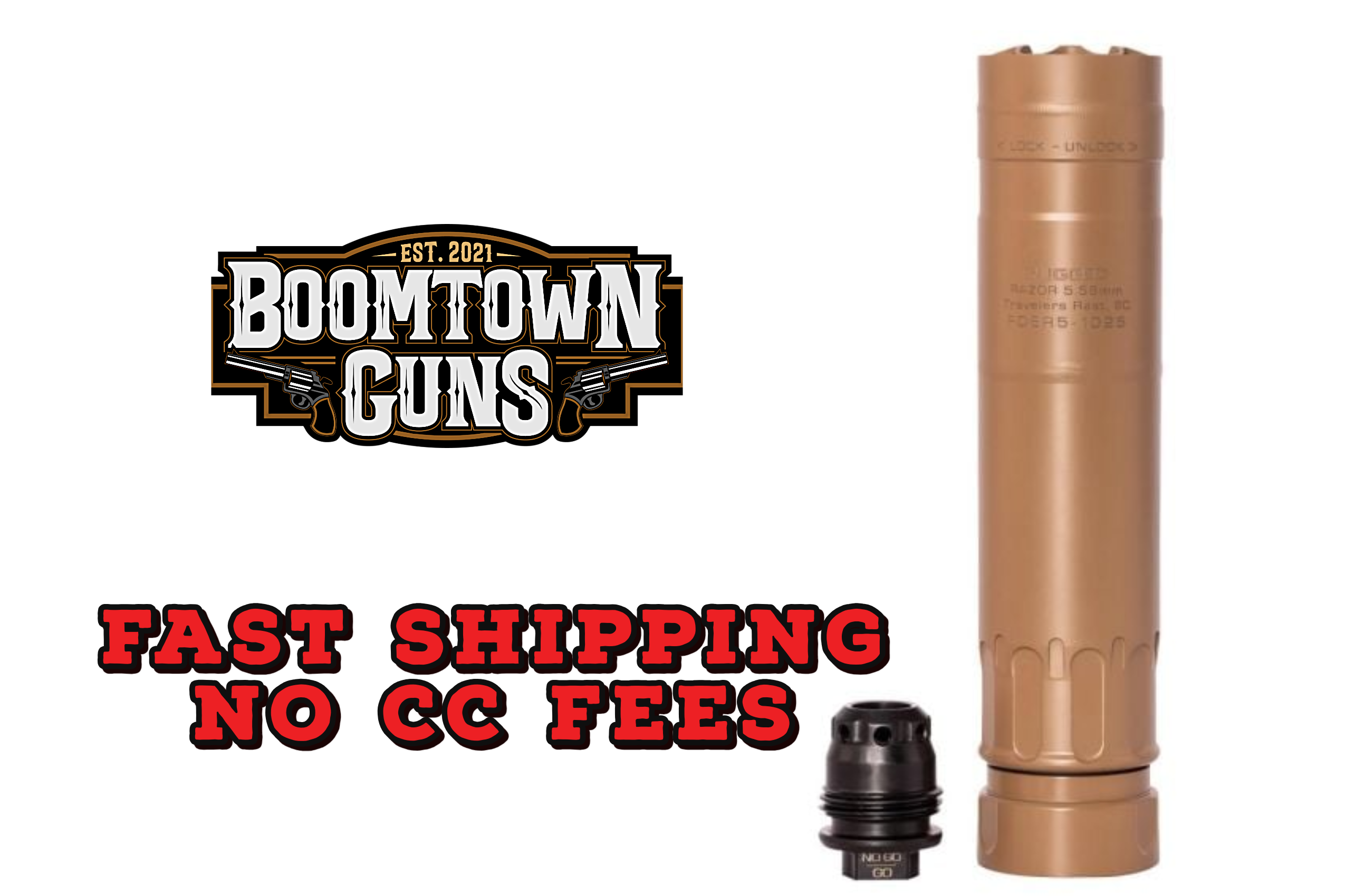 RUGGED RAZOR 556 SUPPRESSOR FDE RZRFDE556 - Suppressed Firearms at ...