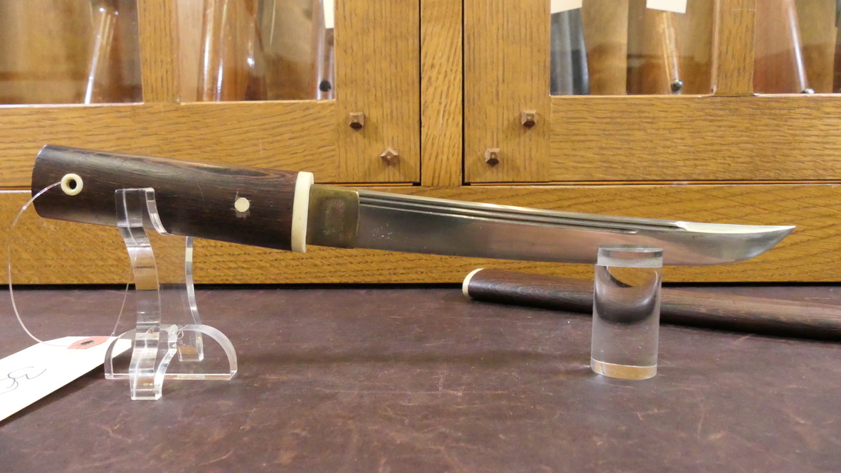Japanese Tanto – 7.5" Blade – Rosewood Grip & Sheath – Visible Hamon ...