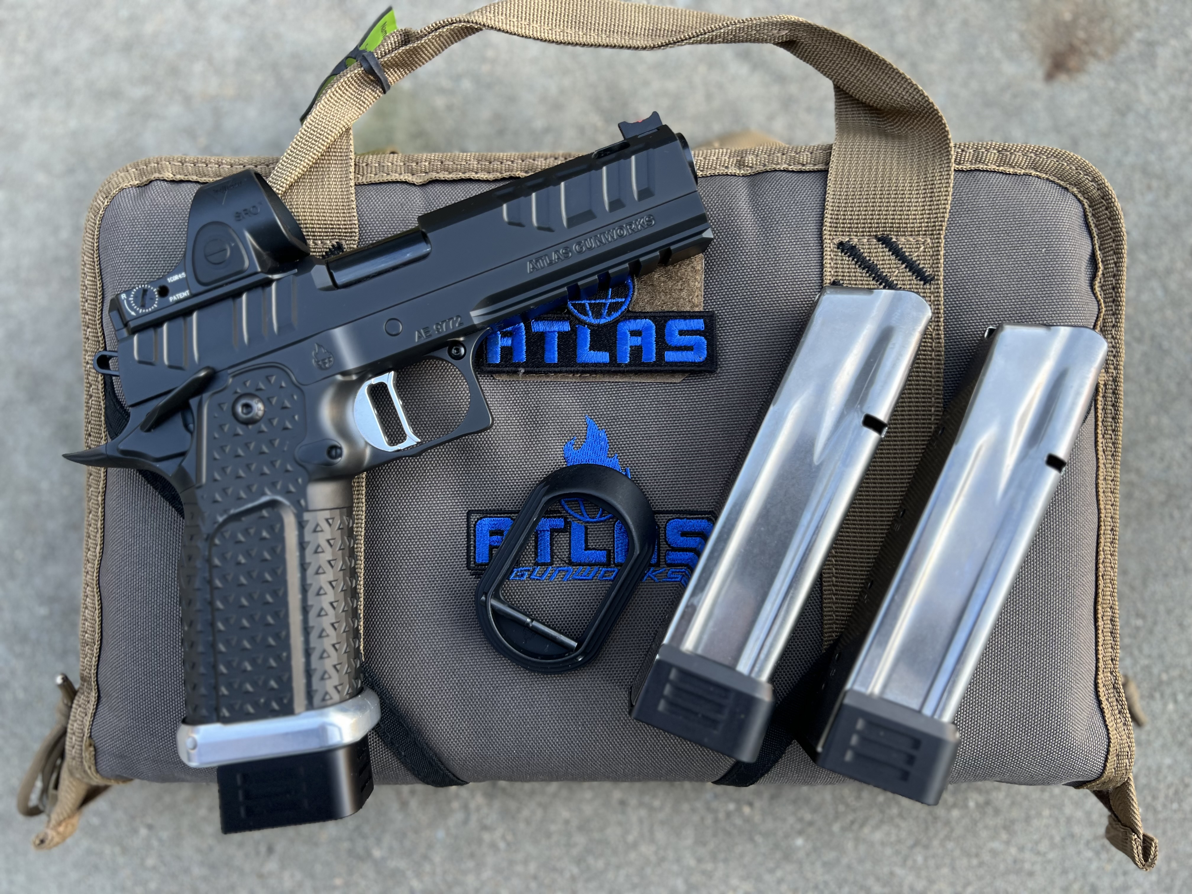 ATLAS APOLLO V2 HC1911 BLACK DLC FLAT MEDIUM SILVER SUB 2LB 4.6" BBL ...