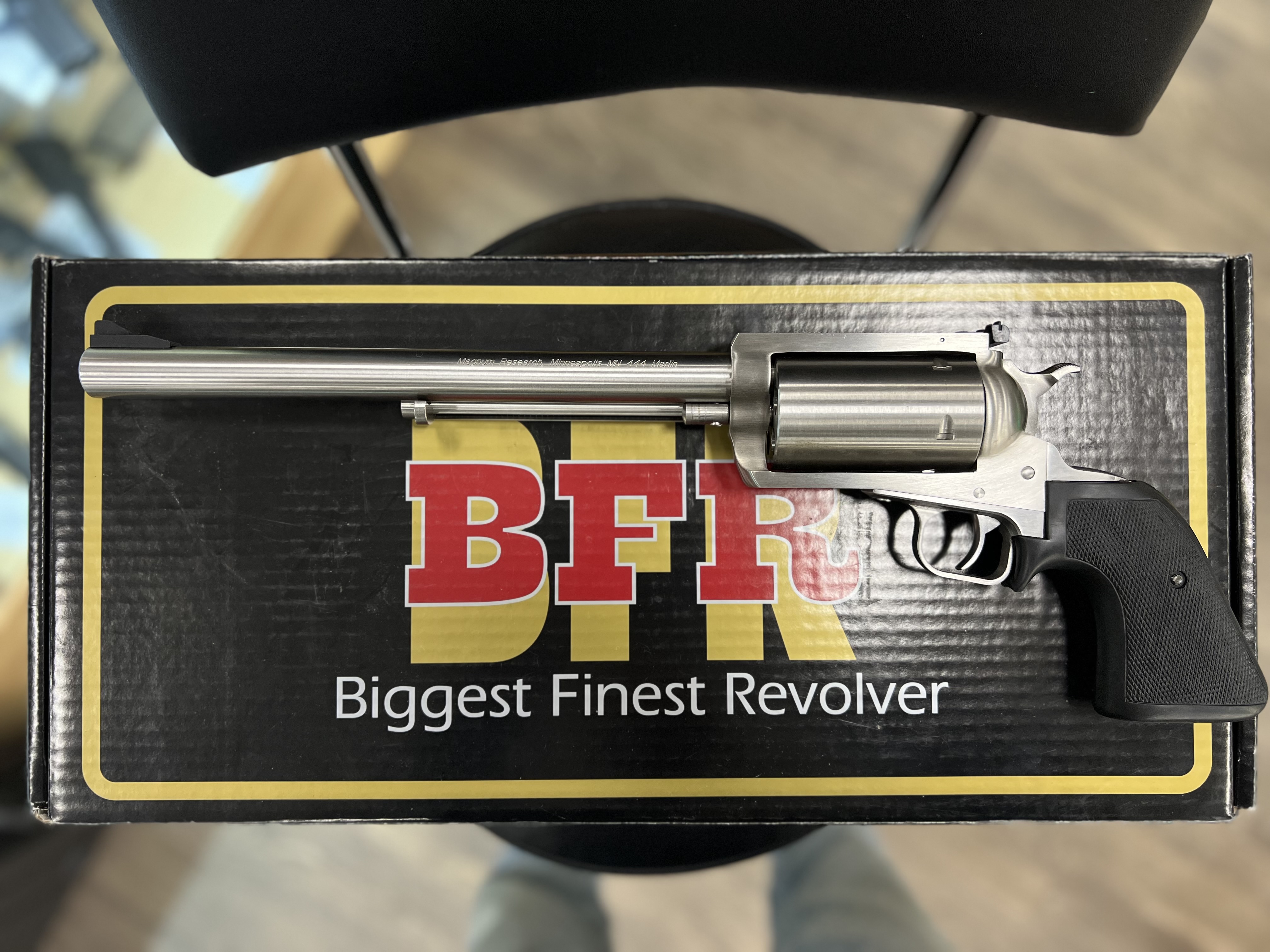 MAGNUM REASEARCH BFR SAO REVOLVER STAINLESS FINISH 10" BBL .444 MARLIN ...