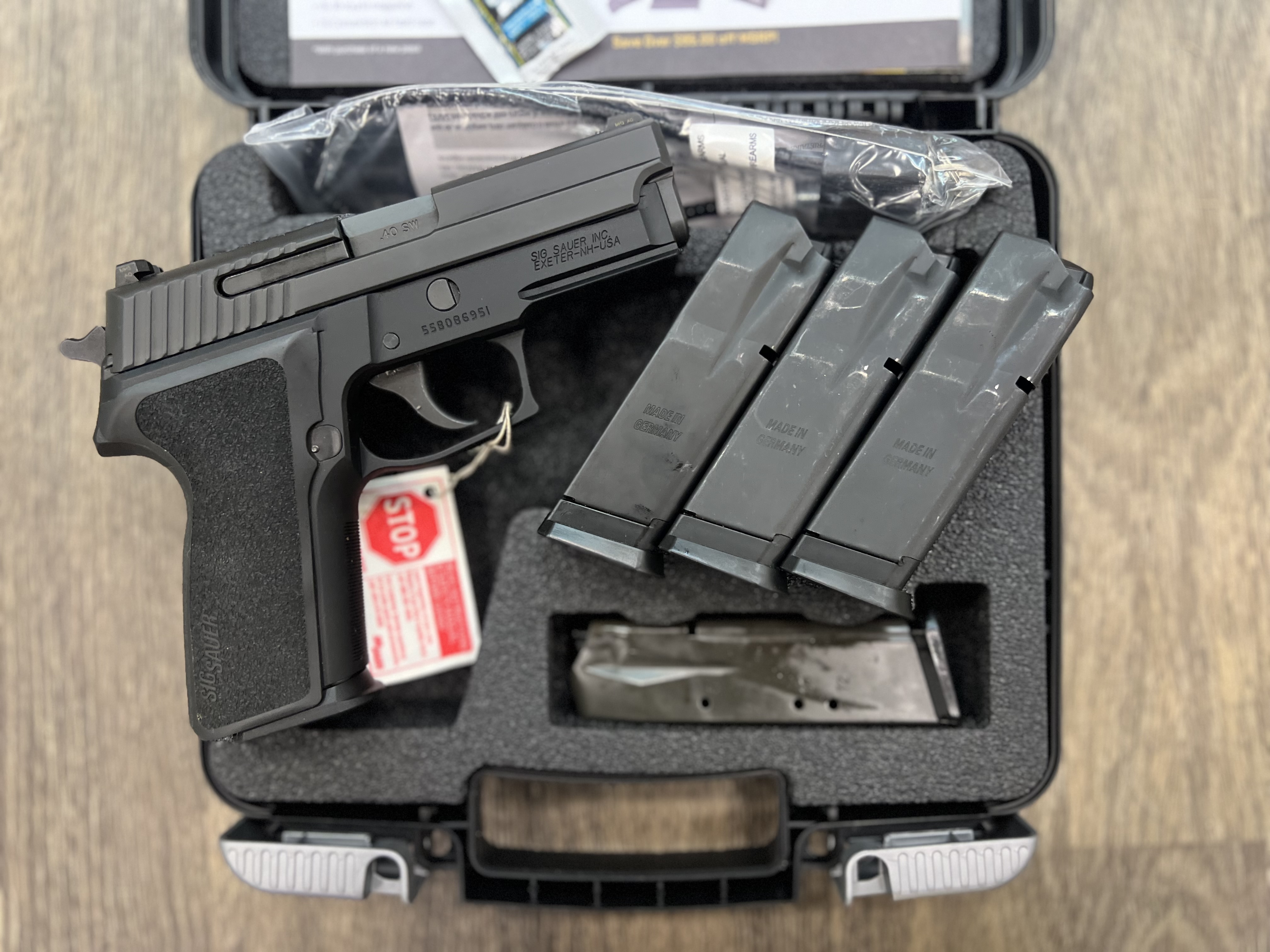 SIG SAUER P229 BLACK NITRON FINISH SIGLITE NIGHT SIGHTS 3.9" BBL .40 S ...