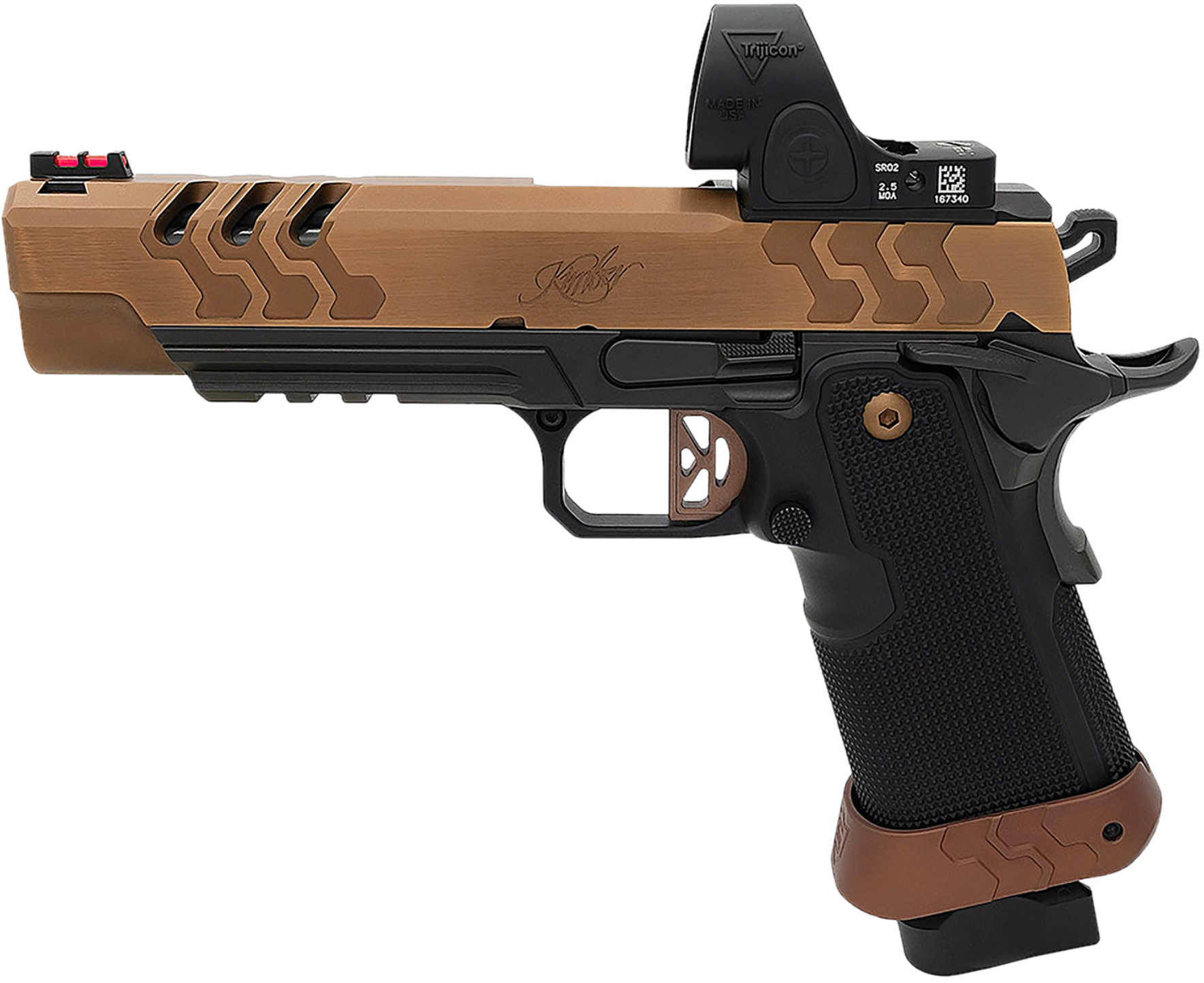 KIMBER 2K11 TARGET (OI) TRIJICON SRO BRONZE SLIDE ALUMINUM FRAME 5" BBL ...