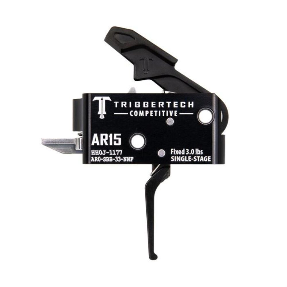 TriggerTech AR0SBB33NNF Competitive Flat Single-Stage 3 lbs Fixed for AR-15